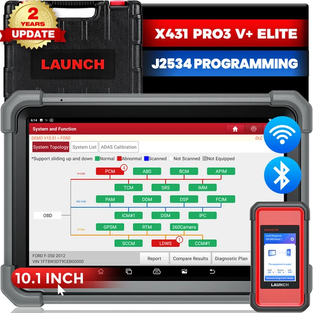 LAUNCH X431 PRO3S V+ Elite PRO 5 Scanner OBD2 Télédiagnostic J2534 ...
