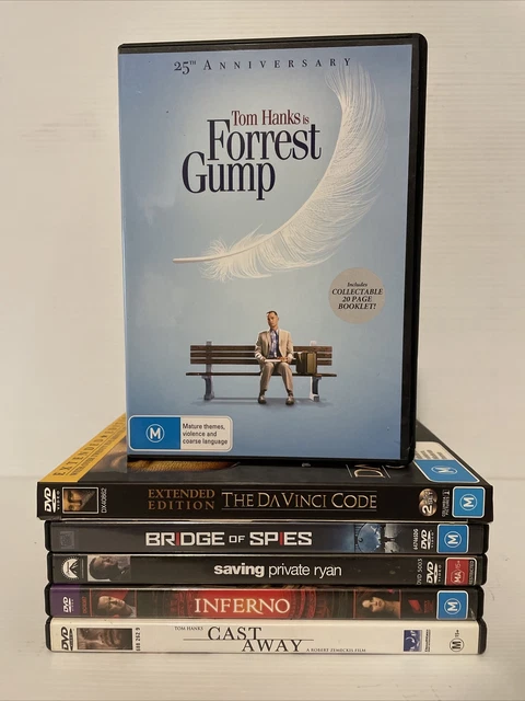 6X TOM HANKS Bundle Included Forrest Gump, Inferno, Cast Away, Saving ...