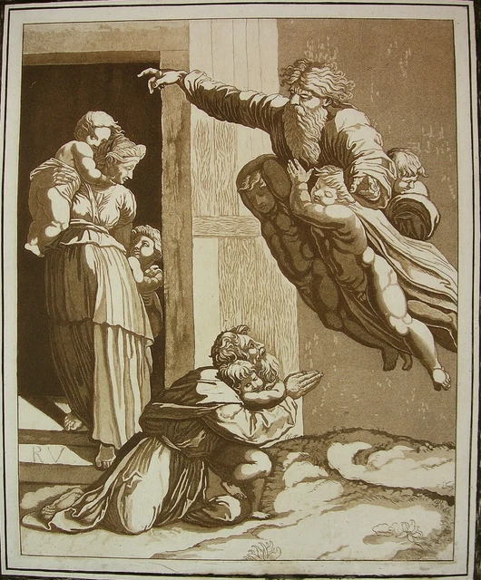 RAFFAEL ´GOTT BEFIEHLT Noah Den Bau Der Arche; God´ J. G. Prestel, N ...