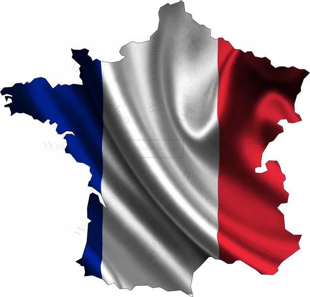 20CM AUTO-AUFKLEBER STICKER Decal Farbe Flagge Frankreich Fahne Wappen ...