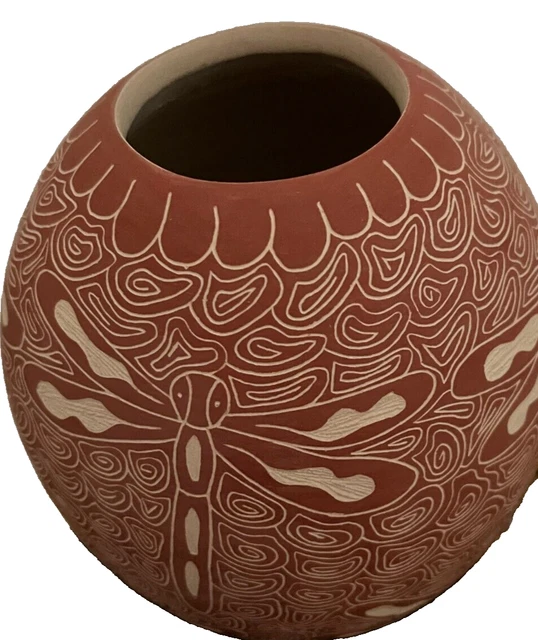 MATA ORTIZ POTTERY Dragonfly Aracely Ledezma Dragonflies Maze Mexican ...