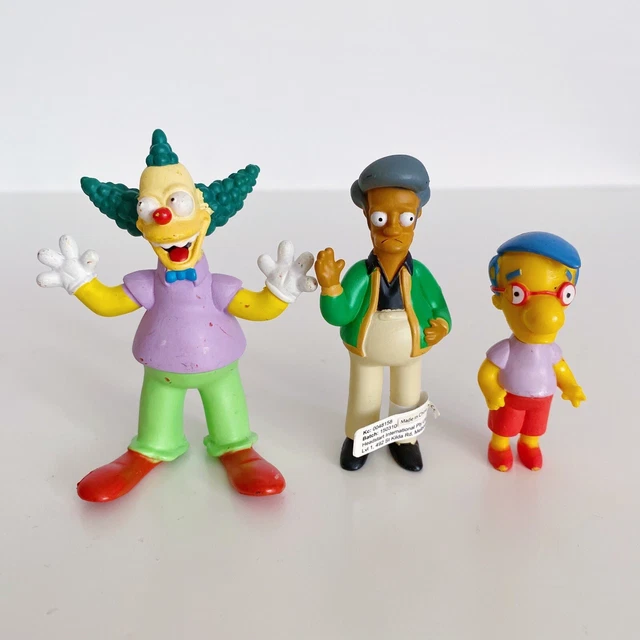 LOT OF 3 The Simpsons Apu Milhouse Krusty the Clown Toy Figure Bundle ...