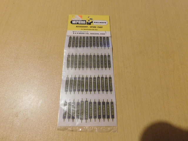 WRENN DECAL SHEET for Pullman coach names, unused and sealed - Lot 1 £ ...