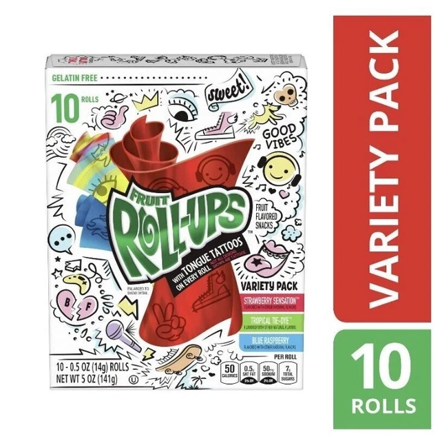 FRUIT ROLL UPS Fruit Snacks Variety Pack 5 oz 10ct- Kosher £11.57 ...