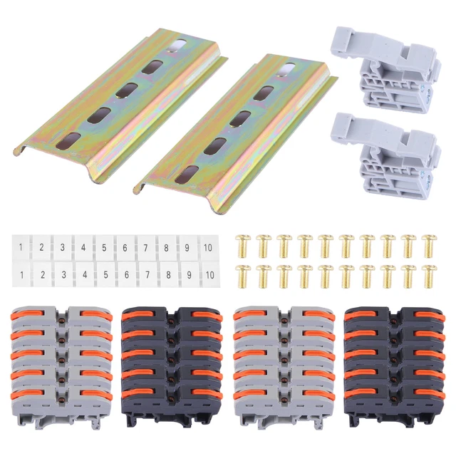 DIN RAIL TERMINAL Blocks Kit, with Universal Compact Connectors ...