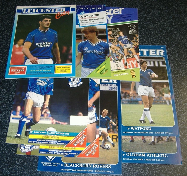 LEICESTER CITY COLLECTION - 8x Home Programmes 1982-1991 £2.75 ...
