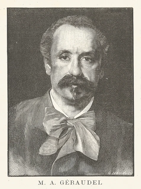 B7248 AUGUSTE-ARTHUR GÉRAUDEL - Portrait - Gravure Antique Du 1888 ...