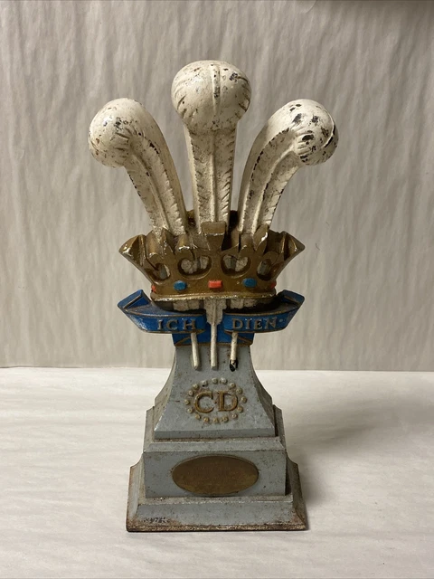 VTG CAST IRON Prince Of Wales “Ich Dien” Doorstop Door Stop $669.90 ...