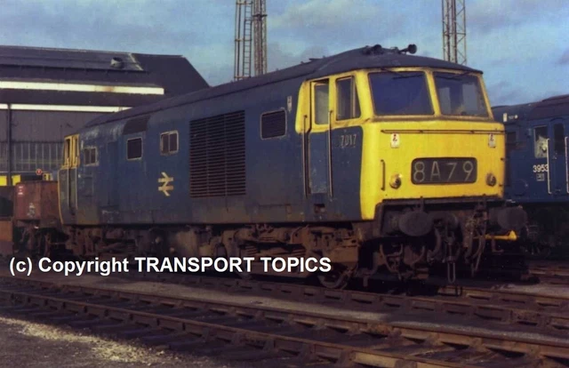 BRITISH RAILWAY DIESEL LOCO PHOTO CLASS 35 HYMEK No 7017 AT OLD OAK ...