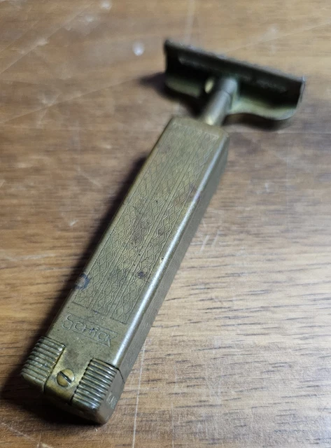 HEAVY VINTAGE SCHICK Gold Tone Injector Repeating Safety Razor 1926 ...