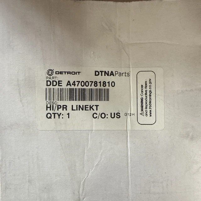 DETROIT DIESEL DDE A4700781810 High Pressure Fuel Line 4700781810 OEM ...