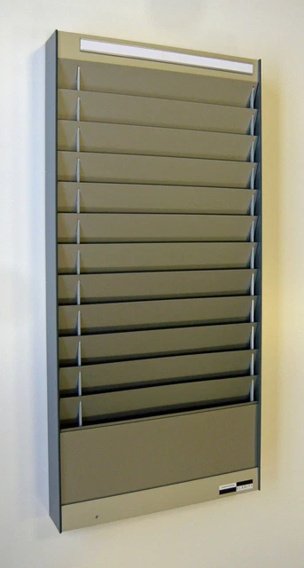 SILVER WORKSHOP JOB Card Wall Rack For A4 Landscape Job Cards - 12 ...