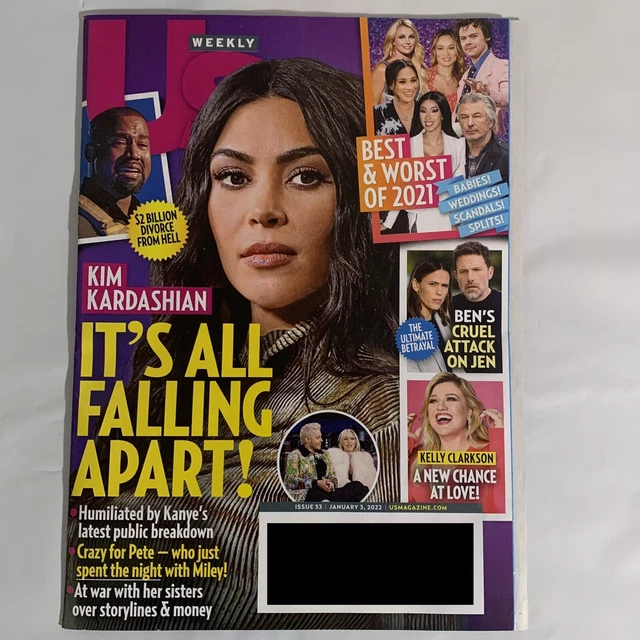 US WEEKLY MAGAZINE January 3 2022 Kim Kardashian Kelly Clarkson Ben ...