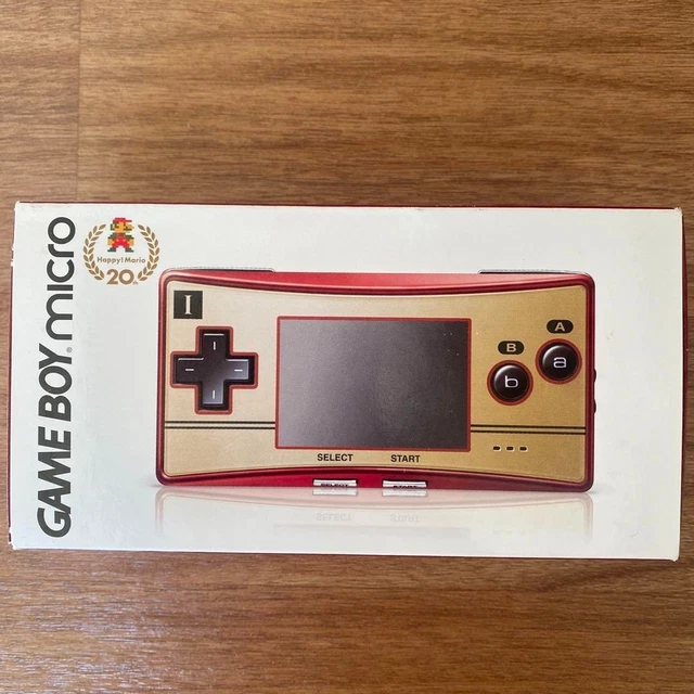 GAME BOY MICRO 20th Anniversary Limited Edition Unused Nintendo Console ...