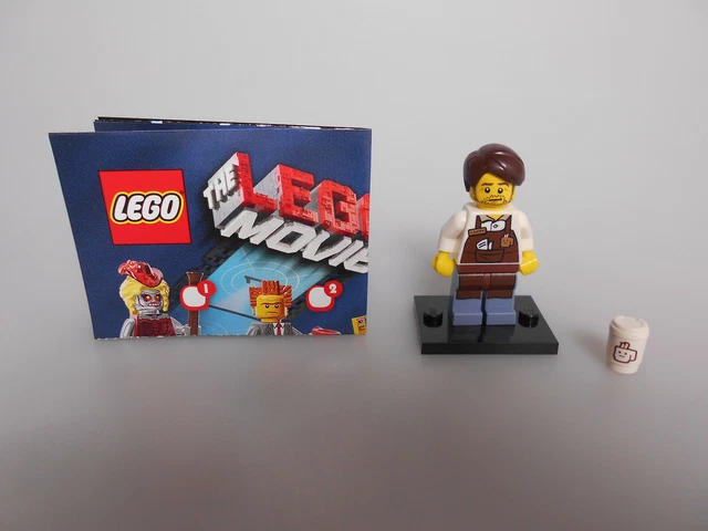 LEGO® MINIFIGUREN SAMMEL Serie Movie Larry the Barista BPZ und Platte ...