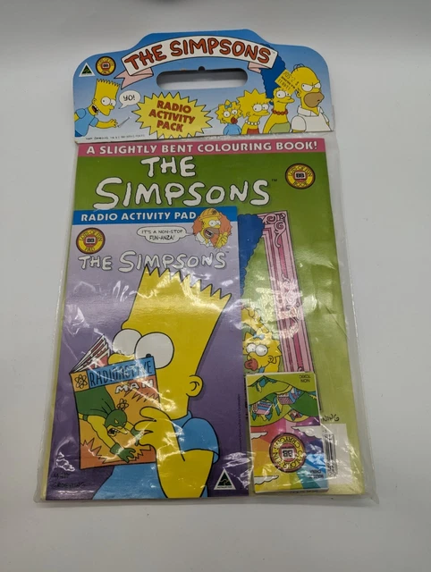 VINTAGE THE SIMPSONS Radio Activity Pack 1991 Coloring Colouring Pack ...