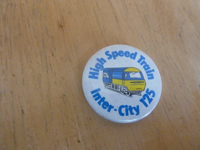 VINTAGE HIGH SPEED Train Inter-City 125 Diesel Engine Train Button Pin ...