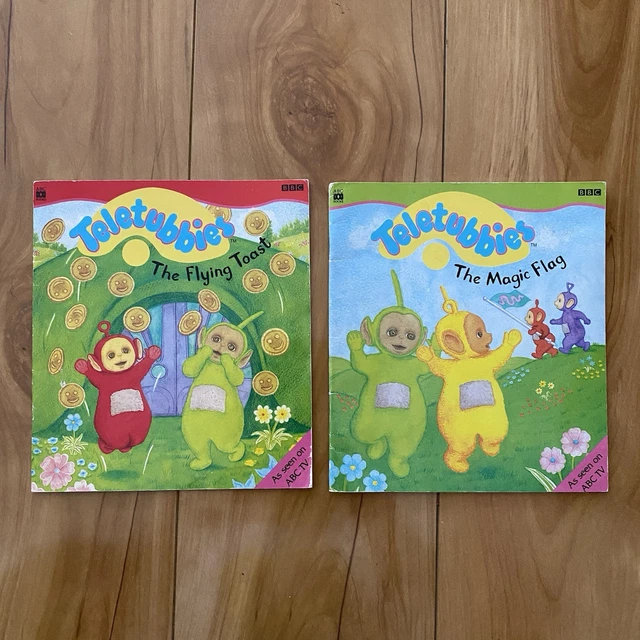 LOT OF 2 Teletubbies The Flying Toast and The Magic Flag Vintage Books ...
