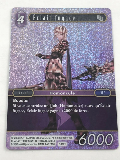 CARTE FINAL FANTASY - FFTCG - Eclair Fugace - Foil / Holo - 2-112C - FR ...