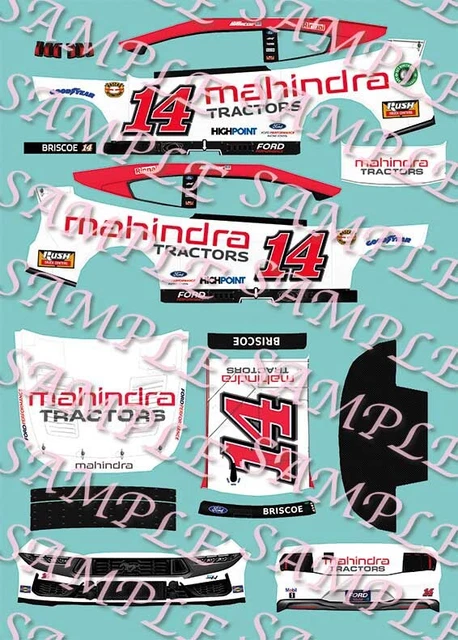 PRÉCOMMANDE 2024 CHASE Briscoe Throwback #14 1/64 autocollants peel ...