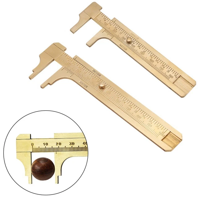 80/100MM VERNIER CALIPER Copper Sliding Pocket Caliper Metal Double ...