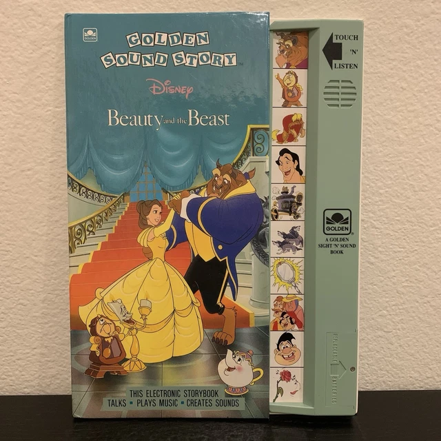 VINTAGE 1992 DISNEY Beauty And The Beast Golden Sound Story Sounds Book ...