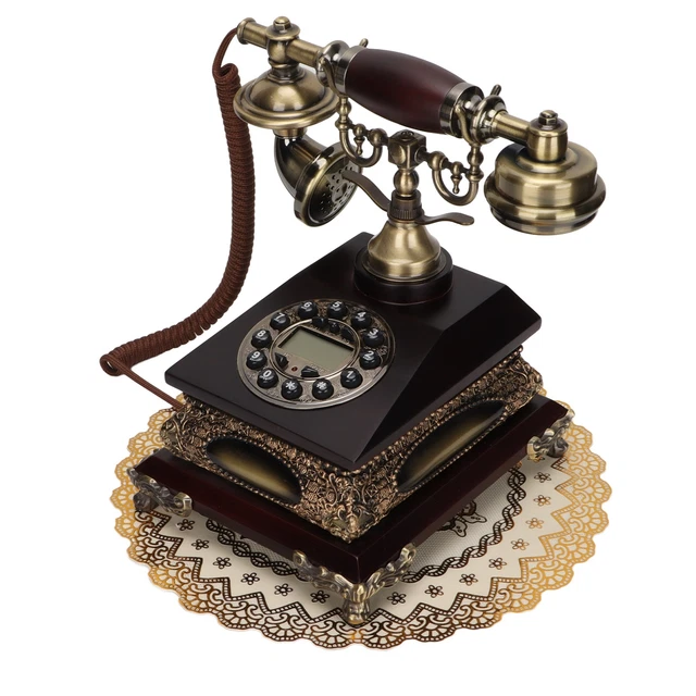 ANTIQUE TELEPHONE RESIN Retro Classic Vintage European Landline Desk ...
