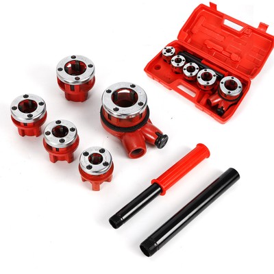 MANUAL PIPE THREADING Kit Ratchet Pipe Threader Tool Set 7 Pieces 3/8 ...