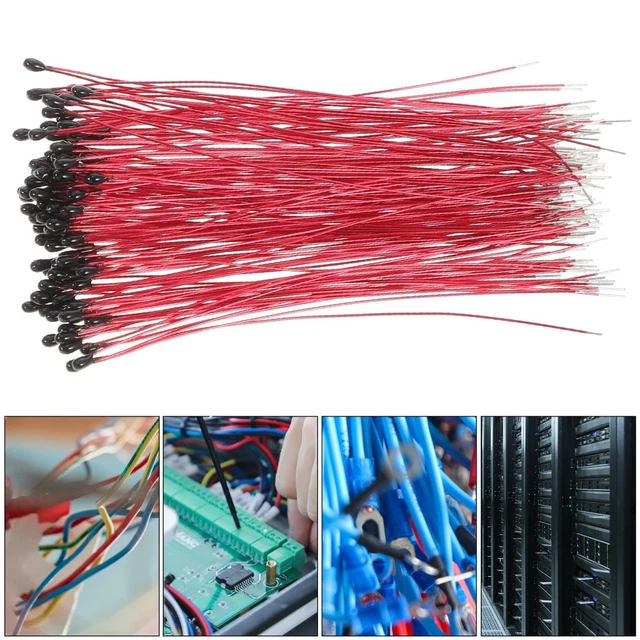 100 PCS TEMPERATURE Sensors Negative Coefficient Thermistors Ntc ...