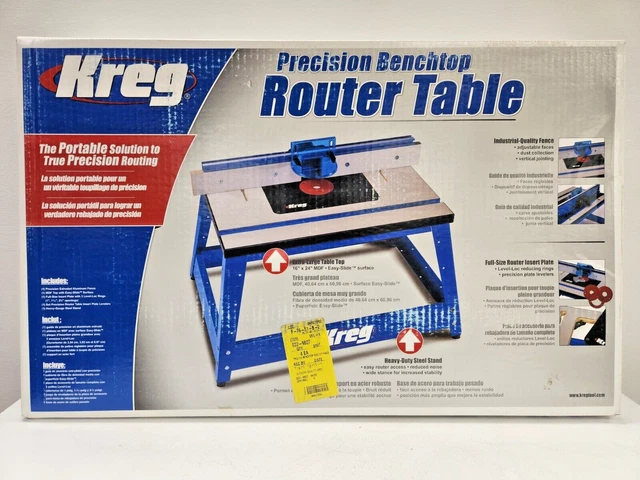 KREG PRS2100 PRECISION Benchtop 16"x24" Portable Router Table NEW $219. ...