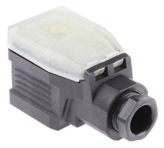 HIRSCHMANN 2P+E DIN 43650 A Solenoid Valve Connector, Female, Central ...