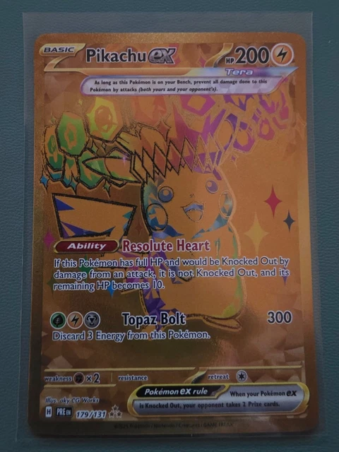 2025 POKEMON SV Prismatic Evolutions Pikachu ex Hyper Rare #179/131 $70 ...