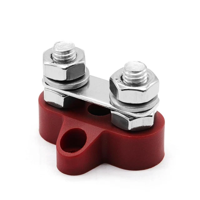 BUS BAR TERMINAL Block Heavy Duty Dual M8 Power Distribution Stud (Red) $11.39 - PicClick AU