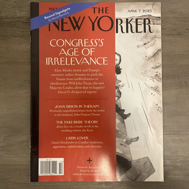 THE NEW YORKER April 7 2025 John Thune, Joan Didion $14.99 - PicClick CA