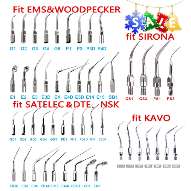 DENTAL ULTRASONIC SCALER Tip Scaling Perio Endo for EMS Woodpecker KaVo ... DENTAL ULTRASONIC SCALER Tip Scaling Perio Endo for EMS Woodpecker KaVo ...