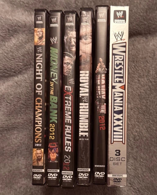 2012 WWE PPV Bundle. 6 WWE PPV DVDs - Royal Rumble/WM 28/Money In The ...