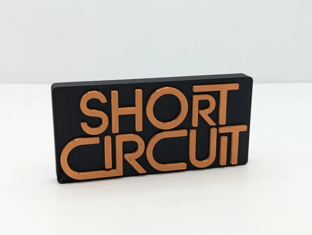 SHORT CIRCUIT - movie logo - 3D printed logo for desk or wall mount ...