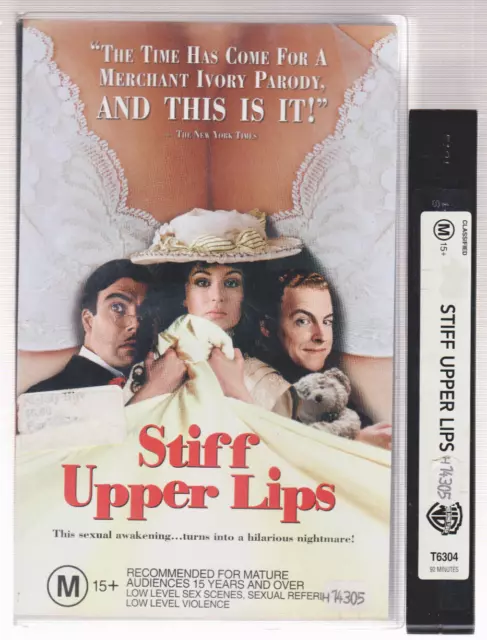 Rare Vhs Video Tape Stiff Upper Lips Ex Rental Big Box Ustinov Wb Eur