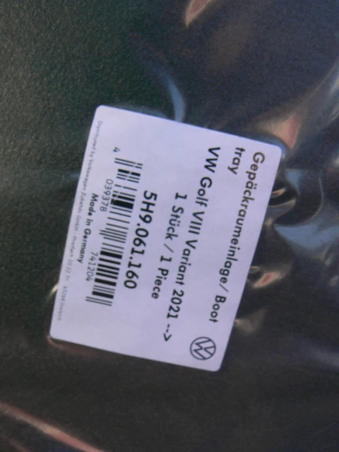 ORIGINAL VW GOLF 8 Variant Insert Coffre Bac de Protection pour 5H9061160 EUR 51,35 - PicClick FR