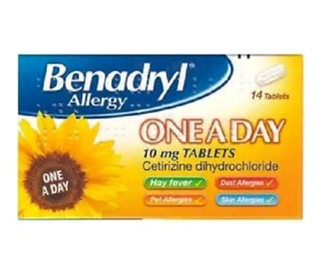 BENADRYL ALLERGY & Hayfever One A Day Tablets 14 Tablets 10Mg £3.95 ...