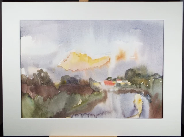 ORIGINAL WATERCOLOUR, 'LANDSCAPE', Muriel Hayden Inwood, circa 1970's £ ...