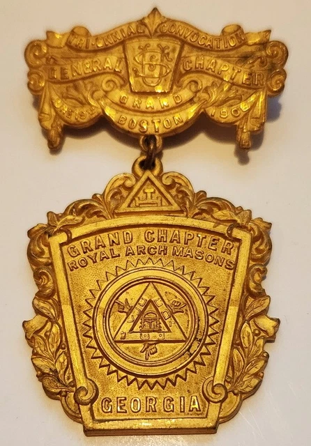 GRAND CHAPTER ROYAL Arch Masons, Georgia, Tri-Ennial Convcation, Medal ...