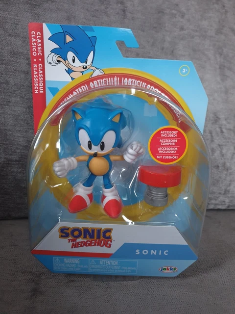 SONIC THE HEDGEHOG CLASSIC SONIC w/Spring Action Figure 4" Jakks Kids ...