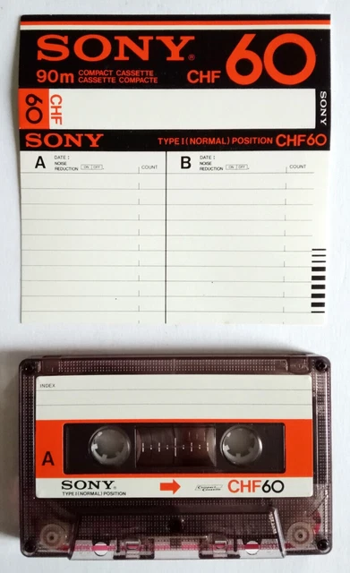 MC SONY CHF 60 Musicassetta Vintage Compact Cassette Audio Tape K7 ...