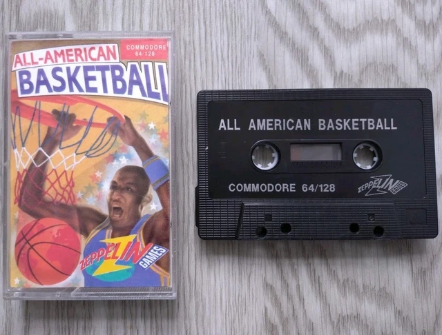 COMMODORE 64 / 128 C64 Game - All American Basketball By Zeppelin Games ...