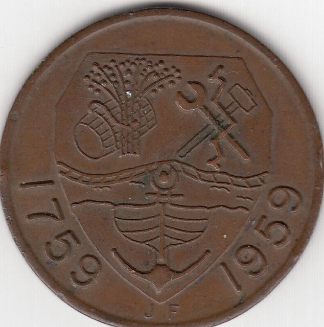 1759-1959 HMC DOCKYARD Bicentenary Halifax, NS Token A18 $25.00 ...