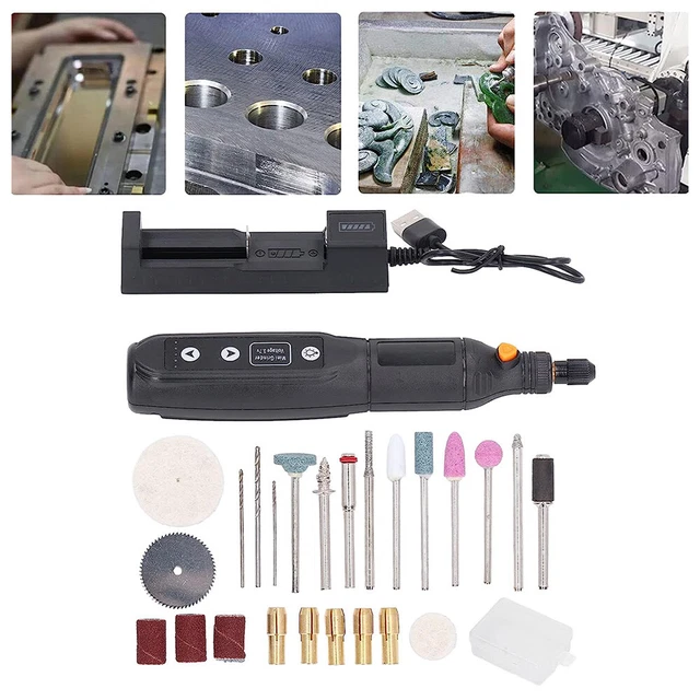 5 SPEED CORDLESS Electric Mini Grinder Rotary Tool Drill Kit ...