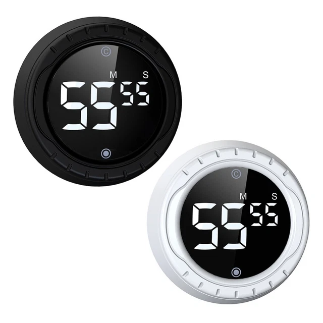 DIGITAL KITCHEN TIMER Magnetic Countdown Countup Timer with Large LED ...