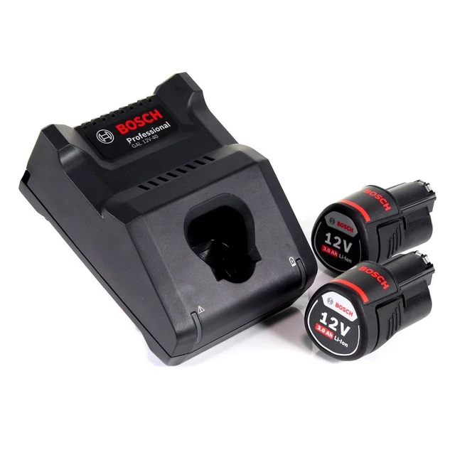BOSCH GAL 12V-40 Professional Schnell Ladegerät für 12V Akkus + 2x 3,0 Ah Akku EUR 111,01 ...
