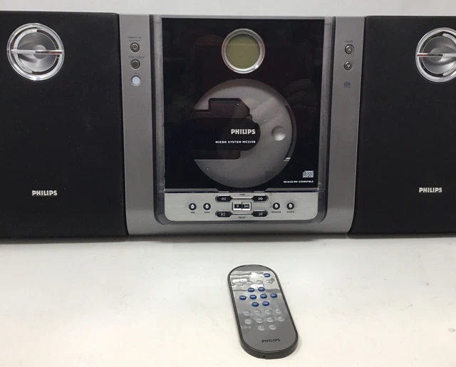 PHILIPS MC235B MICRO System CD Player AM/FM Radio Detachable Speakers ...